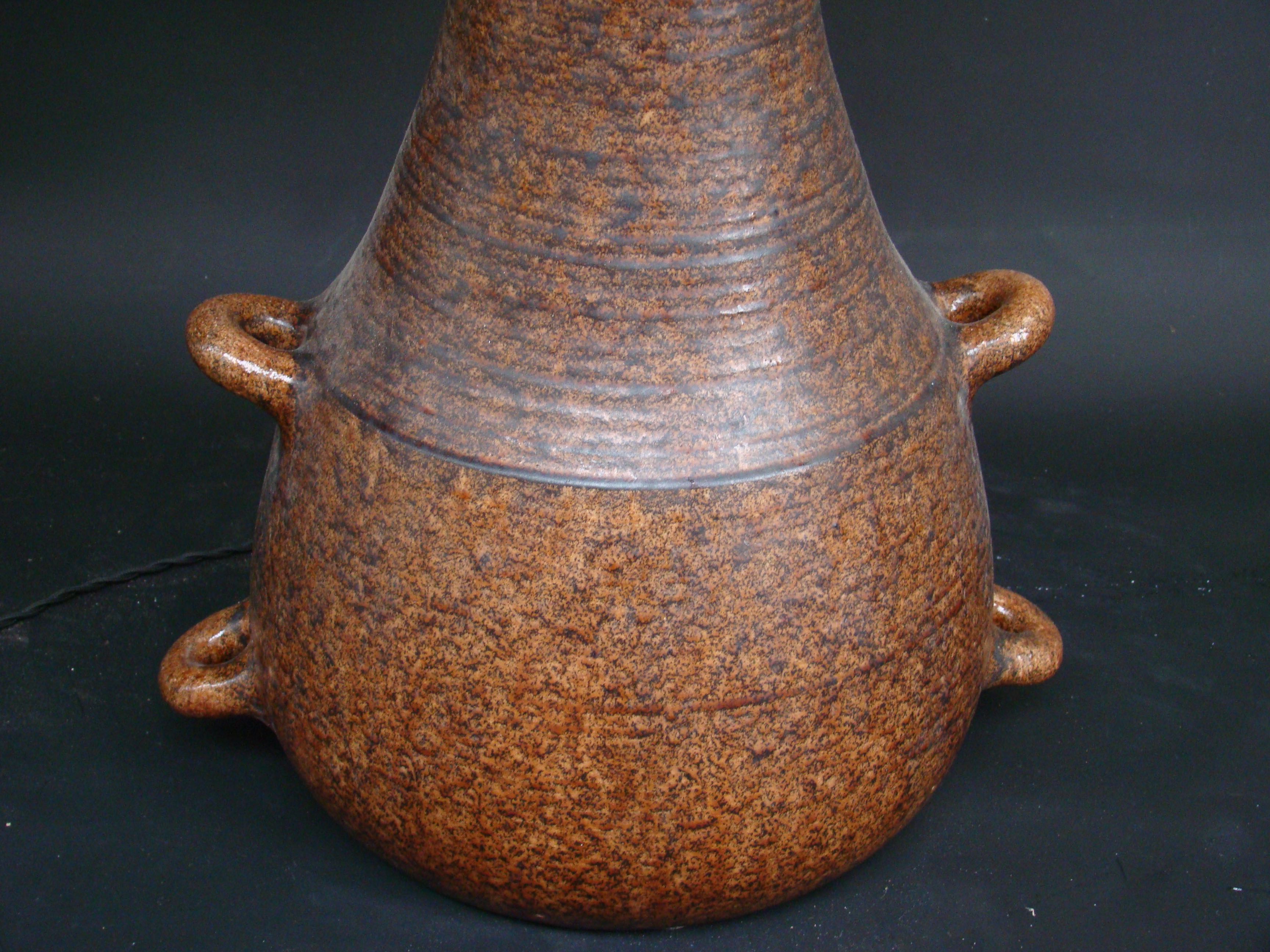 Grande lampe en céramique d'Accolay, circa 1960 | Paul Bert Serpette