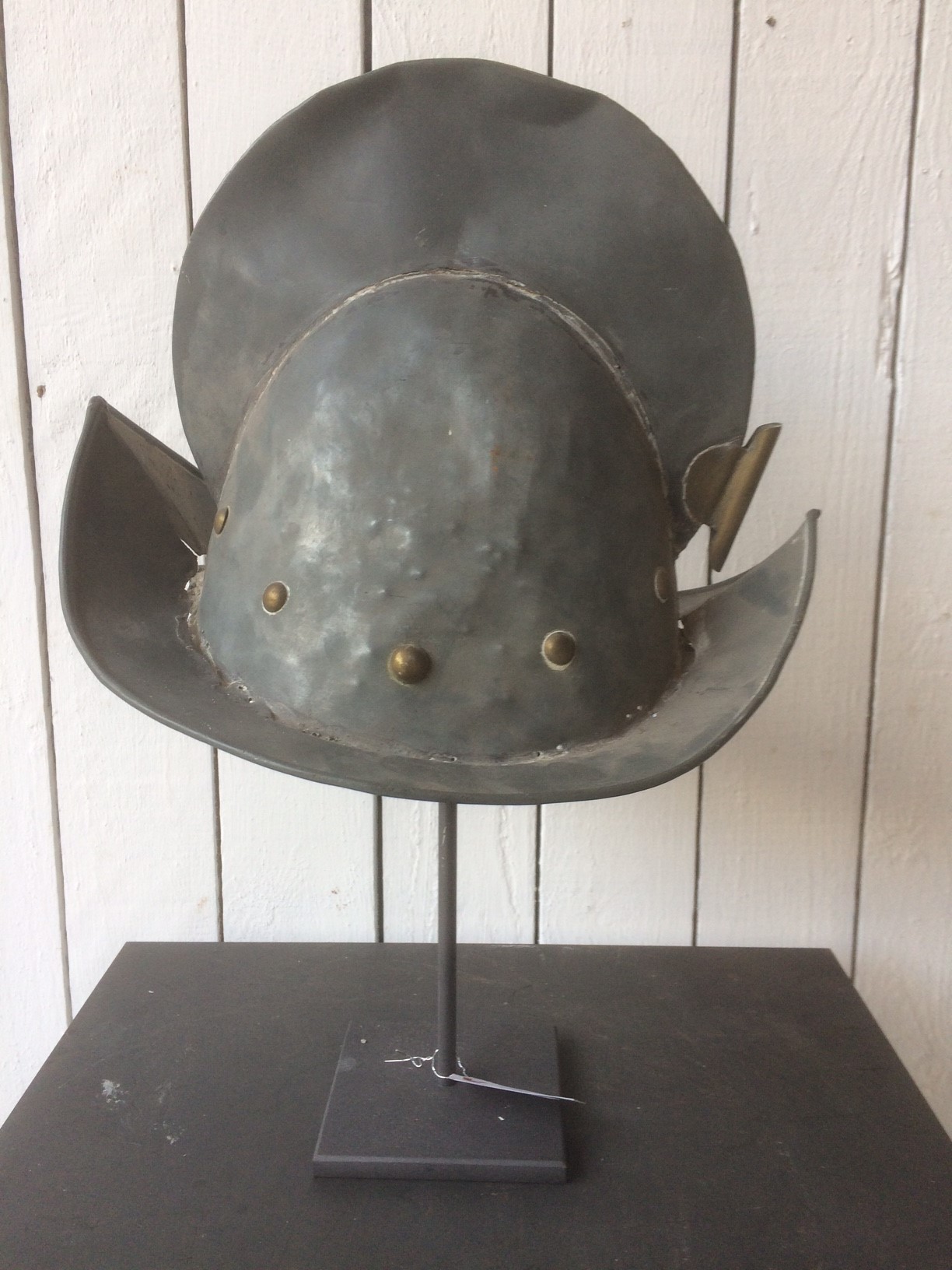 One (1) conquistador-type zinc helmet made for the Salammbô opera house ...