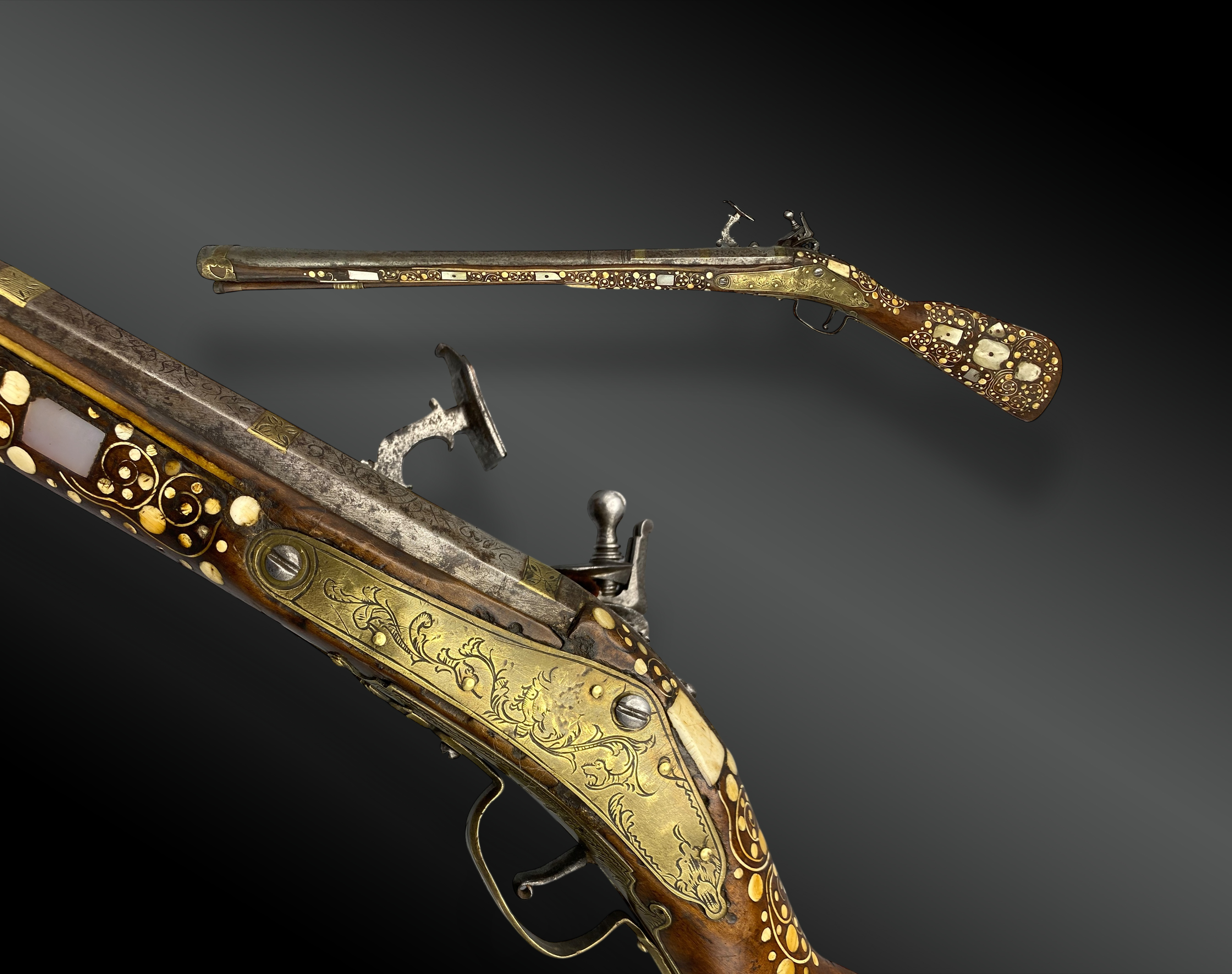 Short blunderbuss rifle, lock with rascal Poland, Silesia, late 17th ...