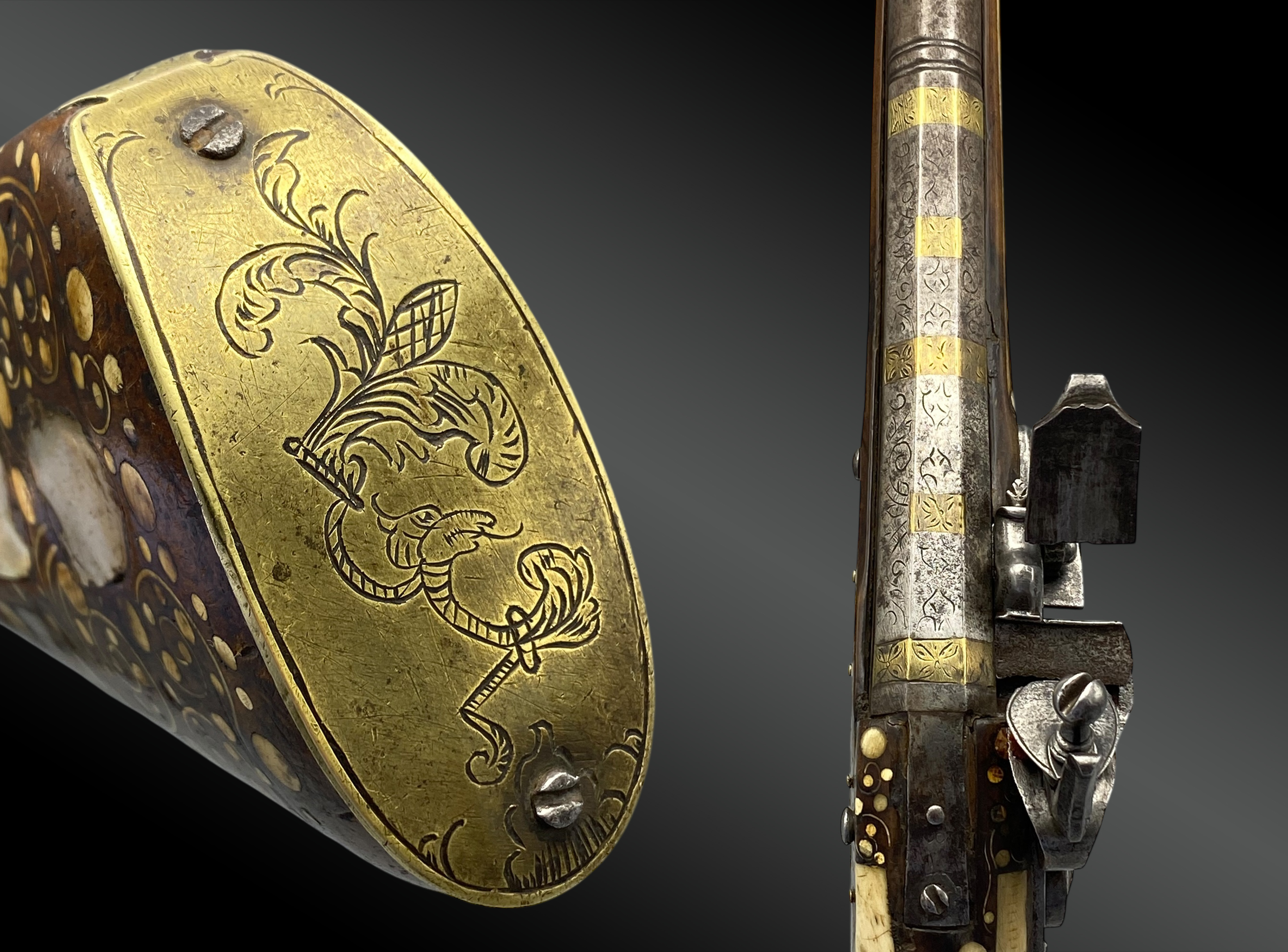 Short blunderbuss rifle, lock with rascal Poland, Silesia, late 17th ...